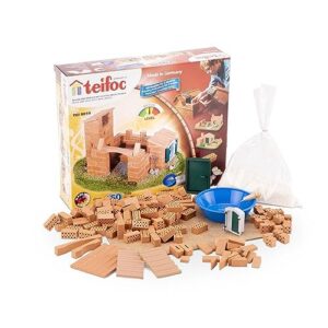 teifoc beginner brick and mortar construction set, 149 building blocks, erector set and stem building toy