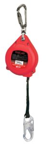 miller by honeywell falcon 50-foot self-retracting stainless steel wire lifeline with swivel/carabiner & swivel/snap hook (mp50ss-z7/50ft)