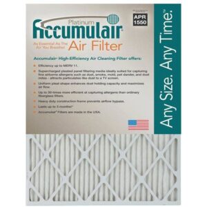 accumulair platinum 14x25x1 (13.75 x 24.75) merv 11 air filter/furnace filters (4 pack)