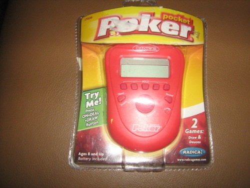 2006 Mattel, Inc. Radica Pocket Poker Draw Poker & Deuces Wild LCD Handheld #17008