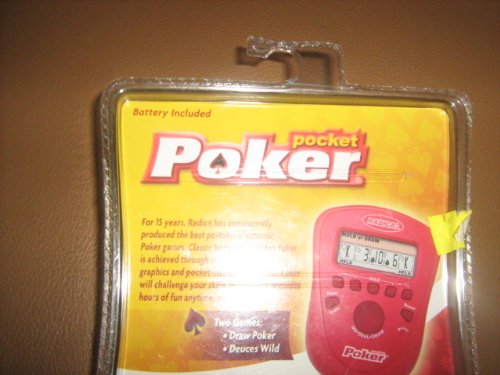 2006 Mattel, Inc. Radica Pocket Poker Draw Poker & Deuces Wild LCD Handheld #17008