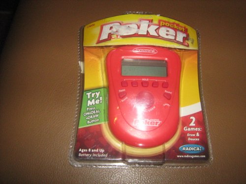 2006 Mattel, Inc. Radica Pocket Poker Draw Poker & Deuces Wild LCD Handheld #17008