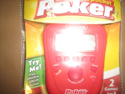 2006 Mattel, Inc. Radica Pocket Poker Draw Poker & Deuces Wild LCD Handheld #17008