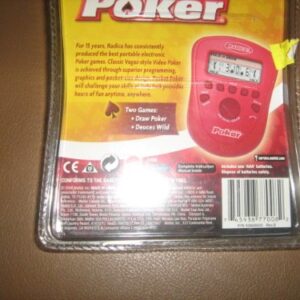 2006 Mattel, Inc. Radica Pocket Poker Draw Poker & Deuces Wild LCD Handheld #17008