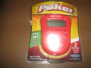 2006 mattel, inc. radica pocket poker draw poker & deuces wild lcd handheld #17008