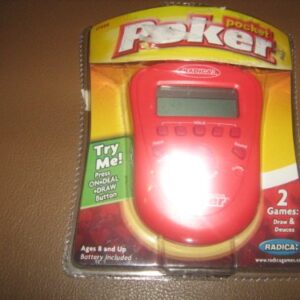 2006 Mattel, Inc. Radica Pocket Poker Draw Poker & Deuces Wild LCD Handheld #17008