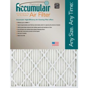 13.25x13.25x1 (actual size) accumulair platinum 1-inch filter (merv 11) (4 pack)