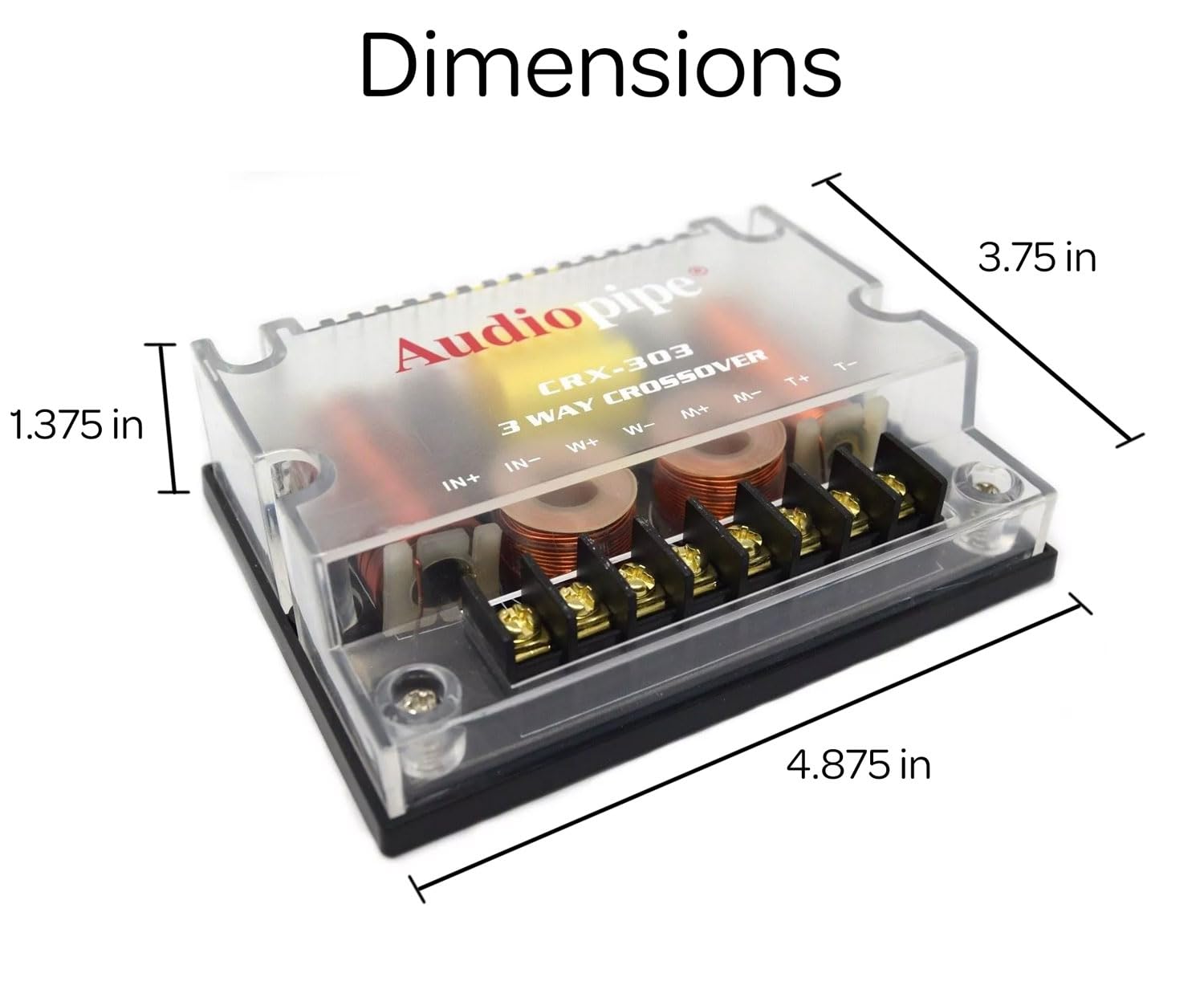 Audiopipe 3 Way Crossover CRX-303 300 Watts Passive Crossover Car Audio 4 Ohm