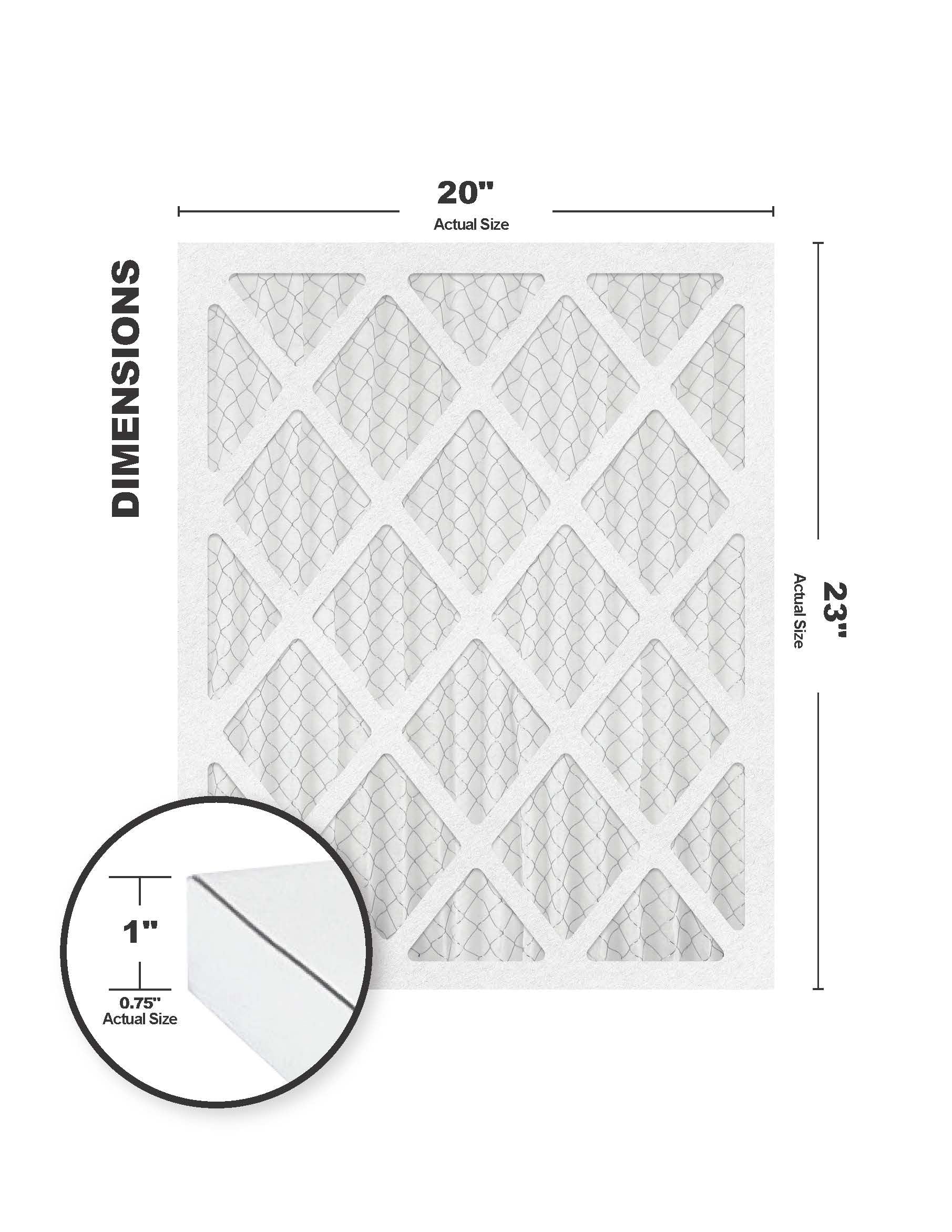 Accumulair Platinum 16x25x1 (15.75x24.75) MERV 11 Air Filter/Furnace Filters (4 pack)