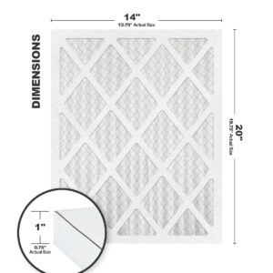 Accumulair Platinum 14x20x1 (13.75x19.75) MERV 11 Air Filter/Furnace Filters (4 pack)