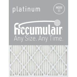 accumulair platinum 16x25x1 (15.75x24.75) merv 11 air filter/furnace filters (4 pack)