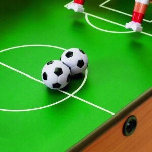 Tabletop Foosball Table- Portable Mini Table Football / Soccer Game Set with Two Balls and Score Keeper for Adults and Kids by Hey! Play!