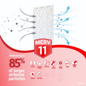 Accumulair Platinum 14x20x1 (13.75x19.75) MERV 11 Air Filter/Furnace Filters (4 pack)