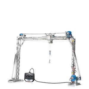 Eitech Exclusive Series Deluxe Motorized Crane Construction Kit, Intro to Engineering and STEM Learning, Steel