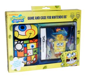 spongebob atlantis squarepantis nds game and sakar nds case bundle