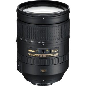 nikon af-s fx nikkor 28-300mm f/3.5-5.6g ed vibration reduction zoom lens with auto focus for nikon dslr cameras