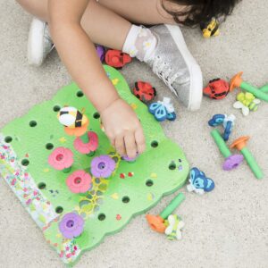 Educational Insights Bright Basics Peg Garden, Stacking, Matching, Fine Motor Skills, Toddler Toys, Ages 2+