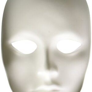 Creativity Street Plain Plastic Feminine Mask,white - 4201