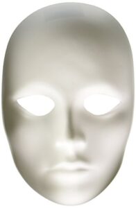 creativity street plain plastic feminine mask,white - 4201