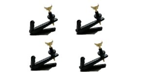 one set of 4: viola fine tuners, black metal base,golden screw