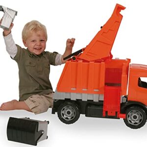 Lena Ksmtoys Construction Toys Powerful Giants Toy Garbage Truck with Garbage and Recycle Bin and Dumpster in Yellow and Black Toys for Boys or Girls Age 3+