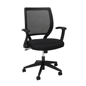 hon mesh mid-back task chair, 41" x 26.3" x 35.3", black