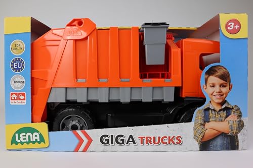 Lena Ksmtoys Construction Toys Powerful Giants Toy Garbage Truck with Garbage and Recycle Bin and Dumpster in Yellow and Black Toys for Boys or Girls Age 3+