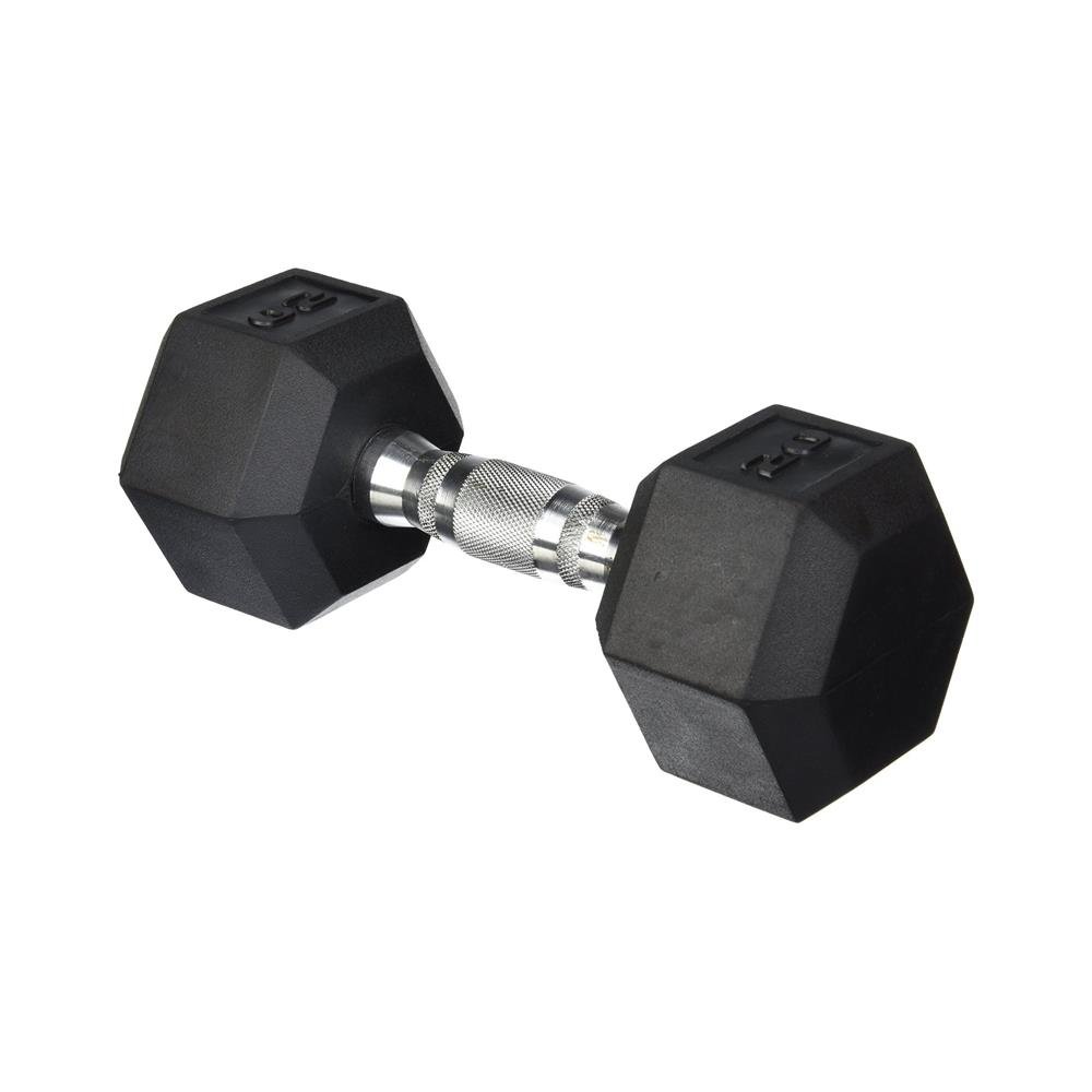 CAP Barbell Coated Hex Dumbbell with Contoured Chrome Handle, Single, 8 Pounds