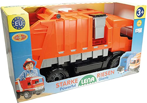 Lena Ksmtoys Construction Toys Powerful Giants Toy Garbage Truck with Garbage and Recycle Bin and Dumpster in Yellow and Black Toys for Boys or Girls Age 3+