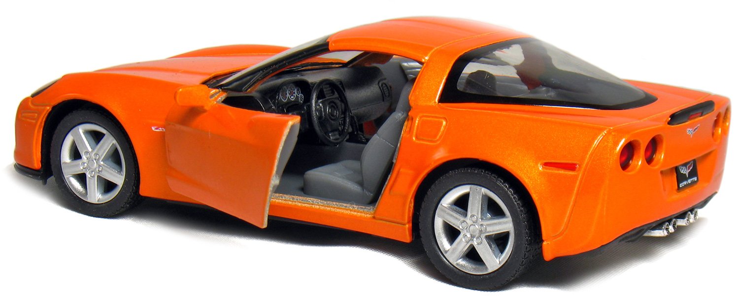 Set of 4: 5" 2007 Chevy Corvette Z06 1:36 Scale (Blue/Orange/Red/Yellow)