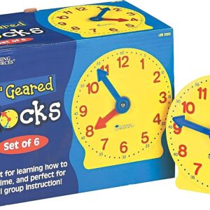 Learning Resources Clocks,Big TIME,4-Inch Mini,6PC