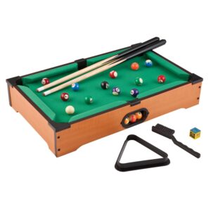 mainstreet classics 20-inch table top miniature billiard/pool game set