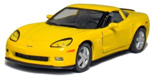 kinsmart 2007 corvette z06 5inch 1:36scale die cast metal model toy cars yellow