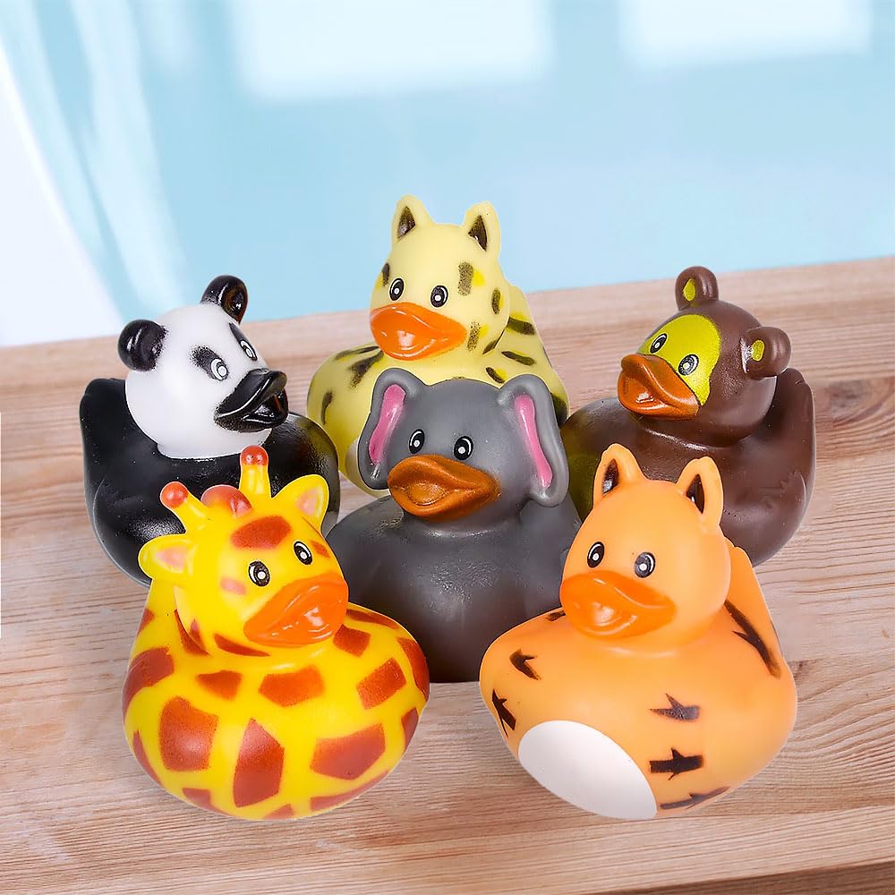 Rhode Island Novelty 2" Zoo Animal Rubber Duckies