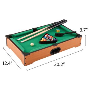 Mainstreet Classics 20-Inch Table Top Miniature Billiard/Pool Game Set