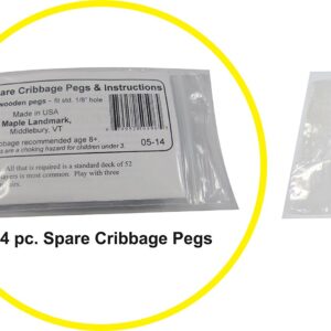 24-piece Spare Cribbage Pegs & Instructions