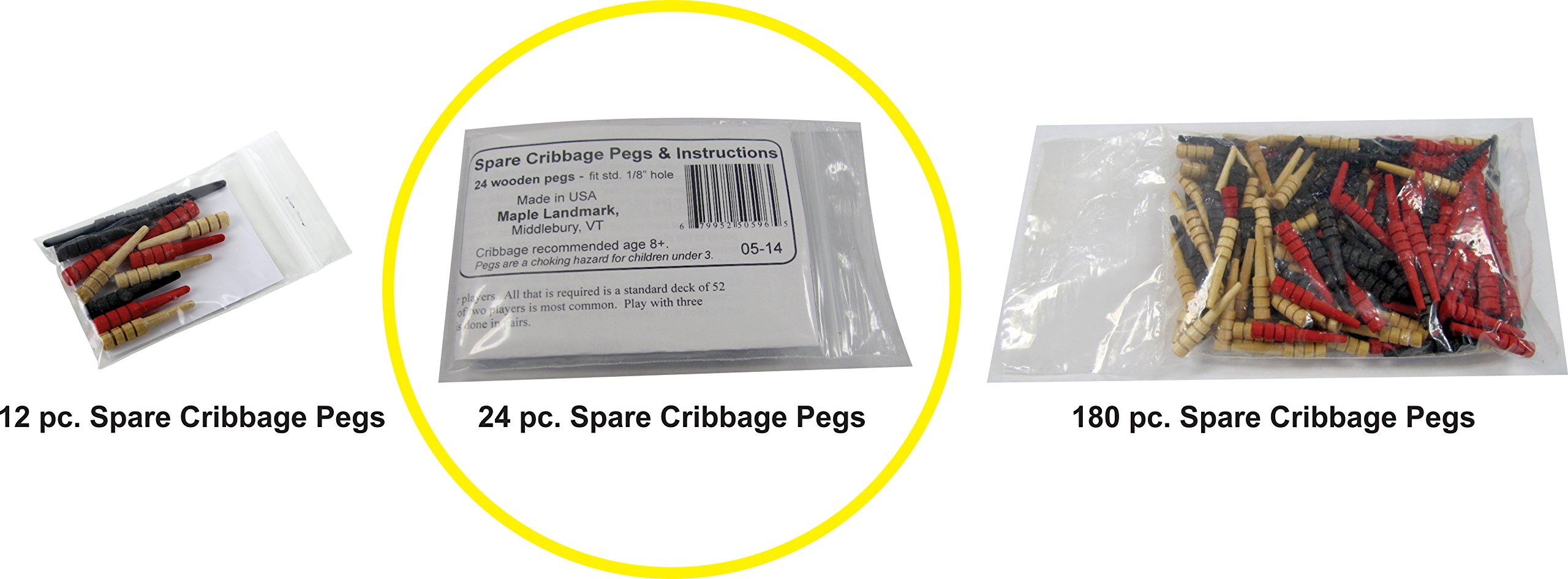 24-piece Spare Cribbage Pegs & Instructions