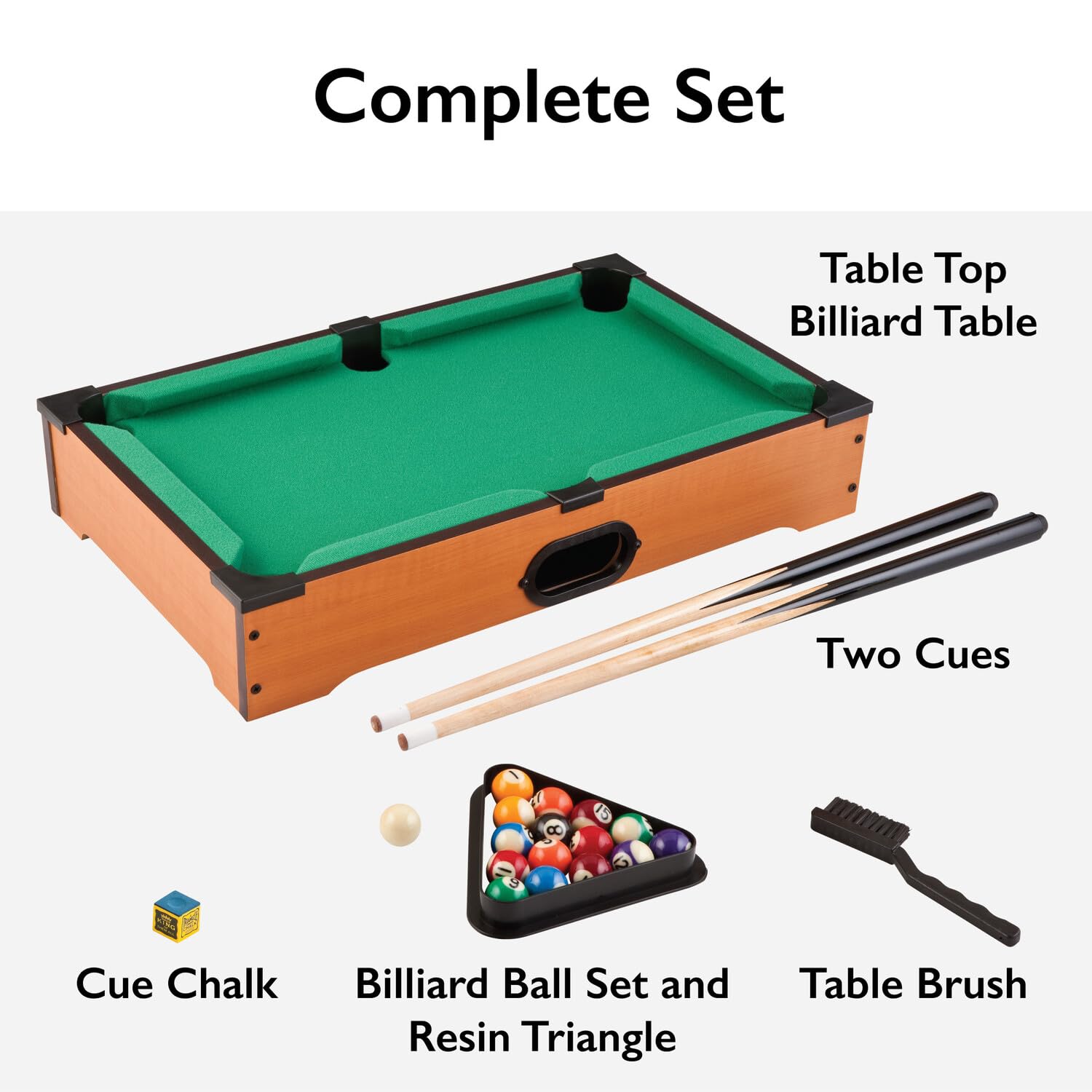 Mainstreet Classics 20-Inch Table Top Miniature Billiard/Pool Game Set