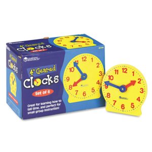 learning resources clocks,big time,4-inch mini,6pc