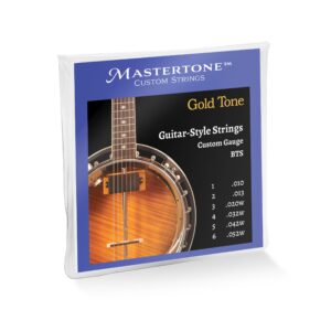 gold tone mastertone™ bts banjitar custom gauge strings (.052w, 042w, 032w, 020w, 013, 010)