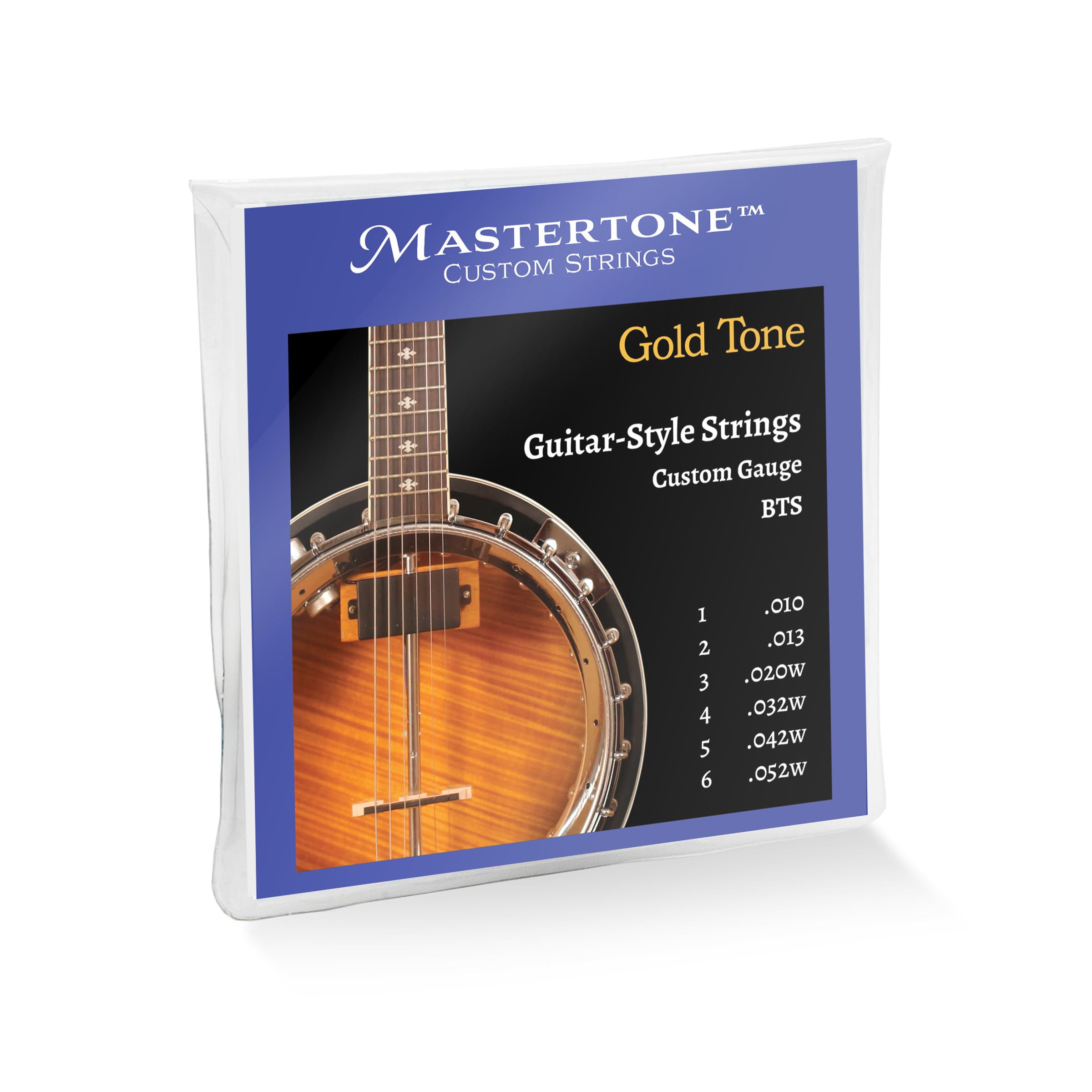 Gold Tone Mastertone™ BTS Banjitar Custom Gauge Strings (.052w, 042w, 032w, 020w, 013, 010)