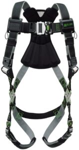 miller by honeywell rdtfdsd-qc-bdp/ubk standard revolution full-body harness with removable belt, front and side d-rings, universal, black