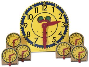 judy instructo mini-clocks - 4 1/8 x 4 inches - set of 12, size 6