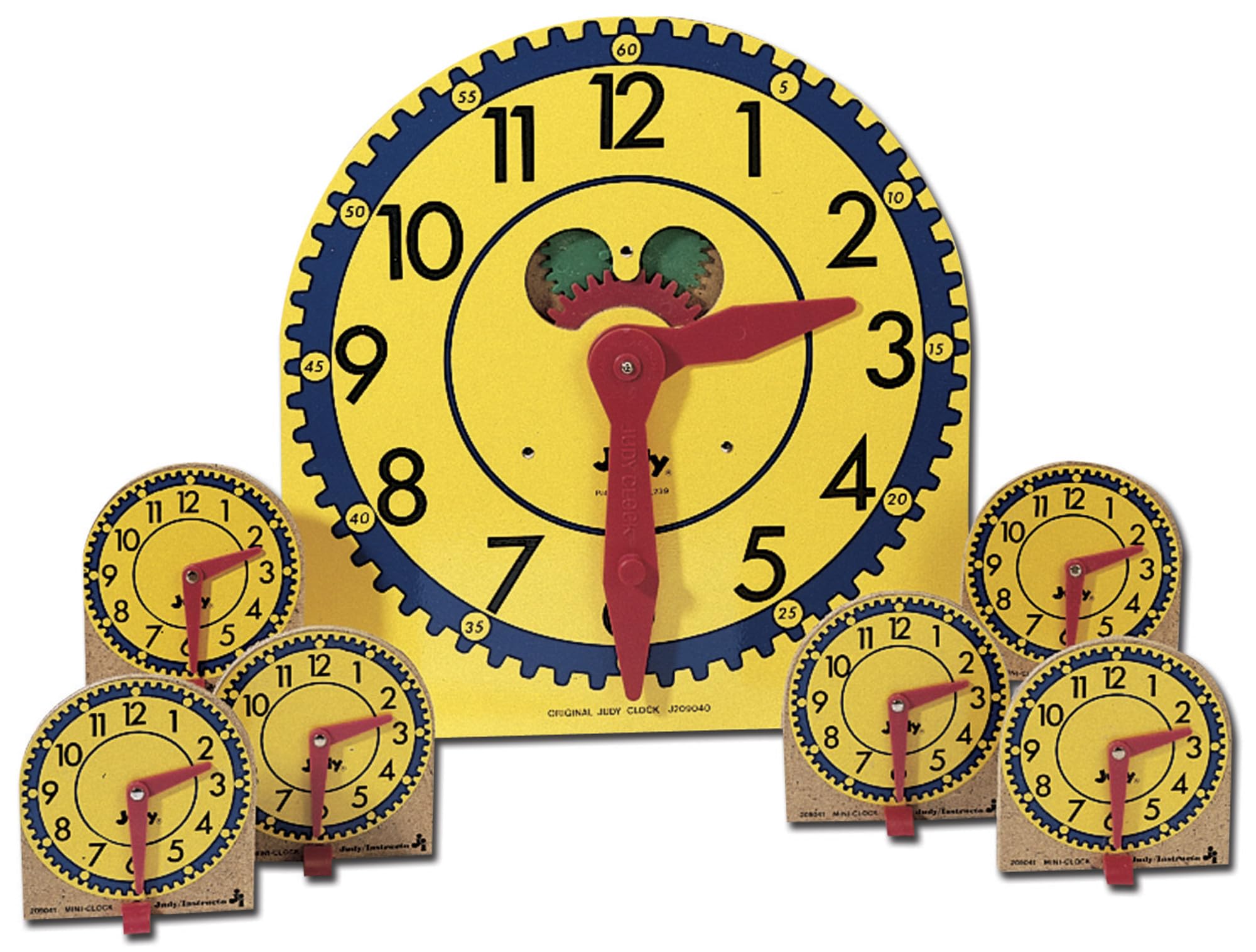 Judy Instructo Mini-Clocks - 4 1/8 x 4 inches - Set of 12, Size 6