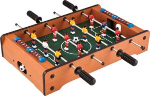 mainstreet classics 20-inch table top foosball/soccer game, brown