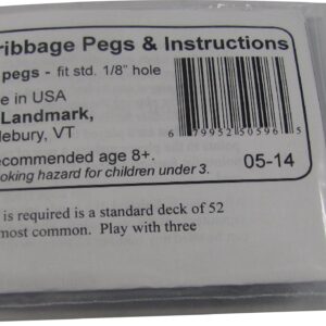 24-piece Spare Cribbage Pegs & Instructions