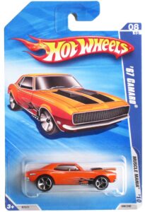 hot wheels 2010 muscle mania 08 of 10 orange '67 camaro (hood opens!!!)