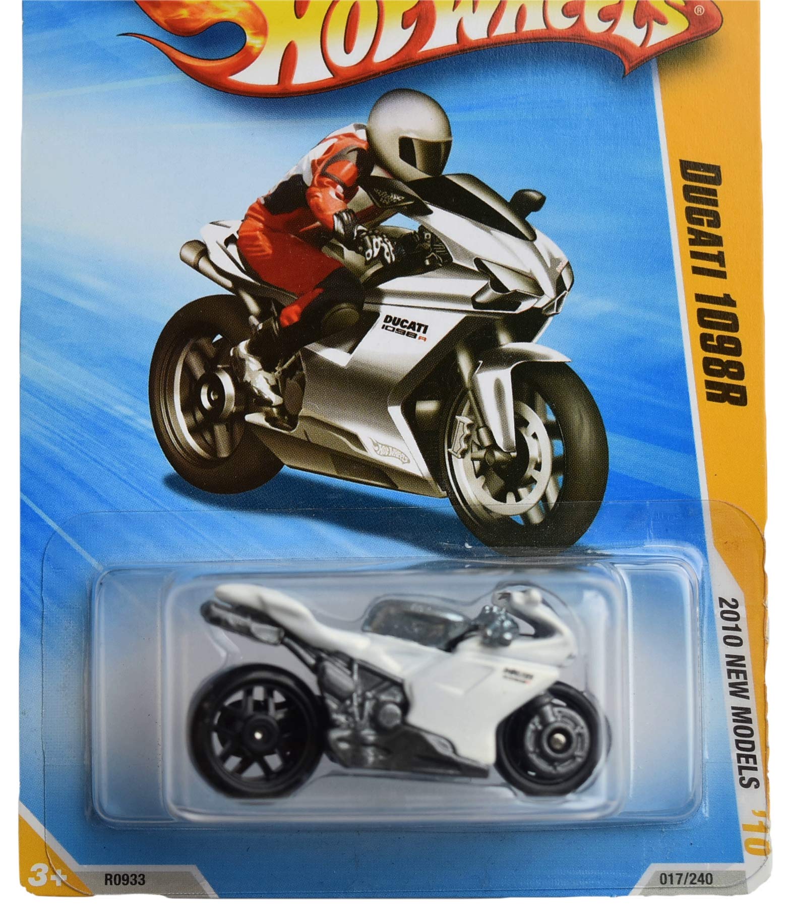 Hot Wheels Ducati 1098R 2010 New Models Series White Ducati 1098R 1:64 Scale Collectible Die Cast Car #17/44