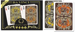 da vinci harmony, italian 100% plastic playing cards, 2-deck set, regular index