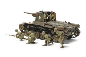 tamiya -tam35331 panzer japanese model hobby aircraft construction kits, 35331, full tank with 6 dolls, small